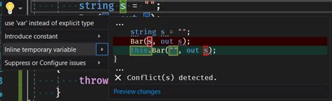 Incorrect Suggestion From Code Helper Inline Temporary Variable