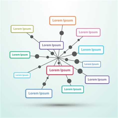 Matrix Structure Model Template For Infographic Vector Image