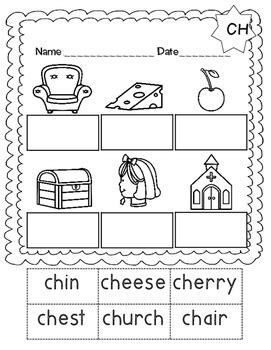 No Prep Cut And Paste Digraphs Wh Sh Ch Th By Kelsey S Cute Cuts