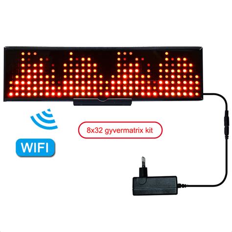 smart clock ws2812b 8x32 neopixel addressable rgb led gyver matrix kit