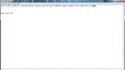 membuat combobox dan textbox tidak bisa di edit visualbasic youtube