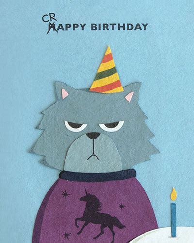 Grumpy Kitty Birthday Good Paper