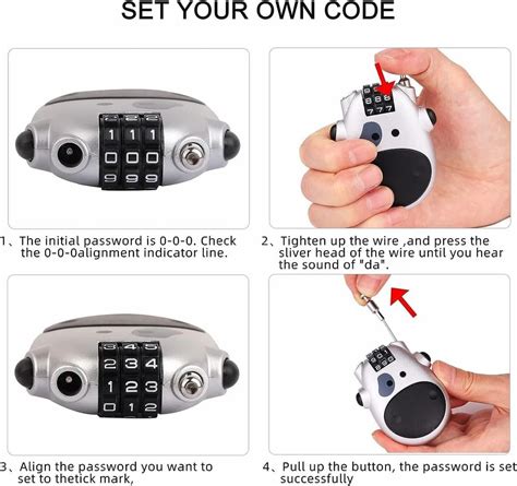 Multipurpose Security Number Digit Mini Cable Lock Plastic Cable Thickness 7 Mm At 300