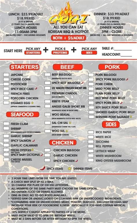 Gogi Korean Bbq Andhot Pot Menu Updated November 2025