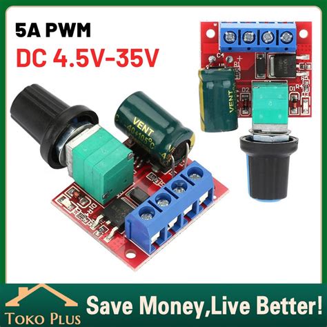 Jual Pwm Dc 5a Mini Pwm Dc Speed Control 3v 35v Dimer Dc Led Lampu