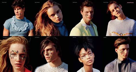 V Magazines Naked Model Spread