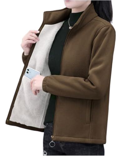 [チュナッチ] フリース 裏起毛 ジャケット アウター ジップアップ あったか 厚手 スタンドカラー レディース 秋 冬 登山 軽量 暖かい 防寒 カジュアル 通勤 裏ボアジャケット