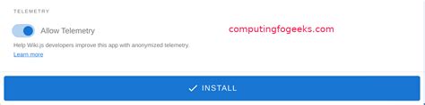 How To Install Wiki Js On Centos Rocky Linux Computingforgeeks