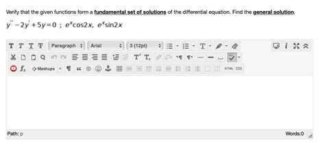 Solved Verify That The Given Functions Form A Fundamental