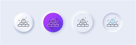 건설 빌더 라인 아이콘입니다 엔지니어 또는 건축가 헬멧 표지판입니다 선 아이콘 벡터 3차원 형태에 대한 스톡 벡터 아트 및 기타 이미지 3차원 형태 건설 기계류 건설