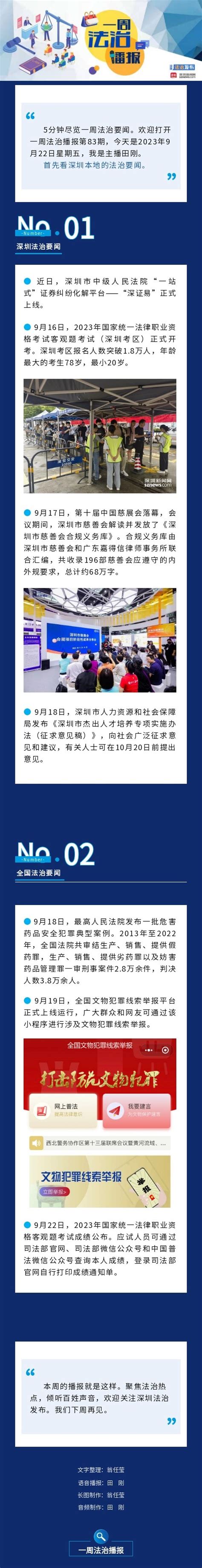 一周法治播报 第83期2023法考深圳考区报名人数突破1 8万人 深圳新闻网