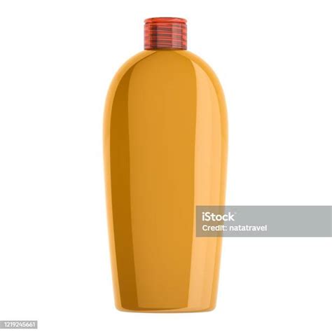 오렌지 플라스틱 화장품 병 모형 샴푸 밤 컨디셔너 또는 오일 보틀 흰색 배경에서 격리된 3d 렌더링 0명에 대한 스톡 사진 및 기타 이미지 Istock