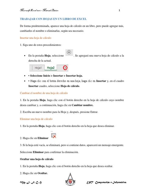 Modulo Excel Pdf Pdf Hoja De Cálculo Point And Click