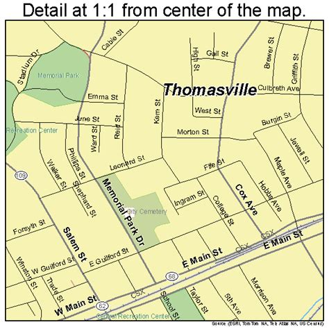 Thomasville Nc Map