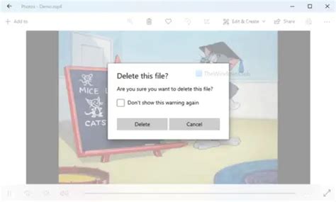 Enable Delete Confirmation Dialog Box For Photos App In Windows 11