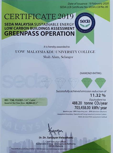 First Private Ihl Awarded The Seda Low Carbon Building Certification