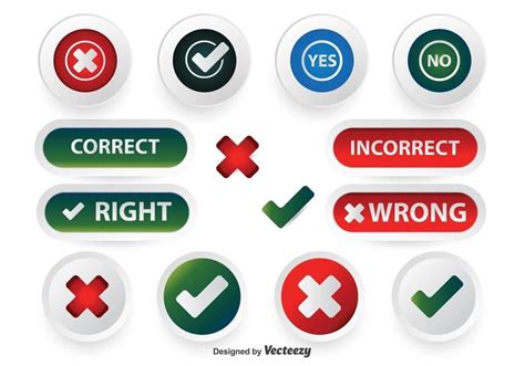Right Wrong Icon Vector Art Icons And Graphics For Free Download