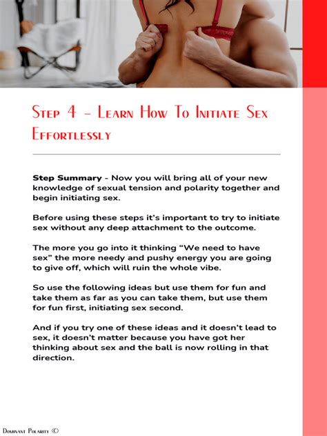 Step 4 Learn How To Initiate Sex Effortlessly Pdf Foreplay Massage