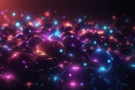 Premium Photo Glowing Particles Background