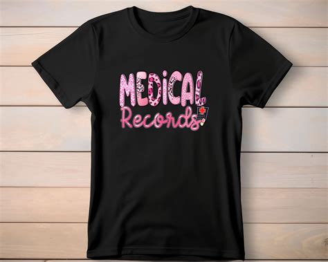 Medical Records Leopard Png Sublimation Medical Coder Technician Png Pink Medical Records Design