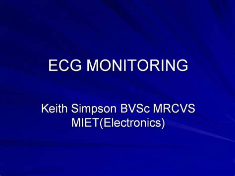 PPT ECG MONITORING PowerPoint Presentation Free Download ID