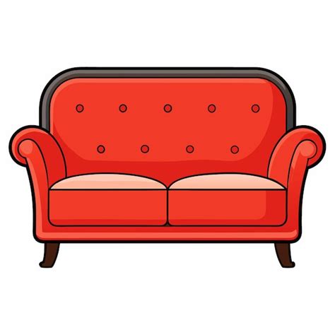 A Red Couch With A Red Cushion That Says The Word On It Premium Ai Generated Vector