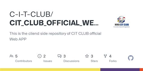 Github C I T Club Cit Club Official Web App Frontend This Is The