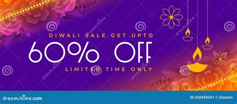 Beautiful Shubh Diwali Poster Or Invitation Card Design Stock Image