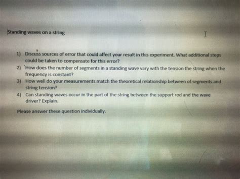 solved discuss sources of error that could affect your