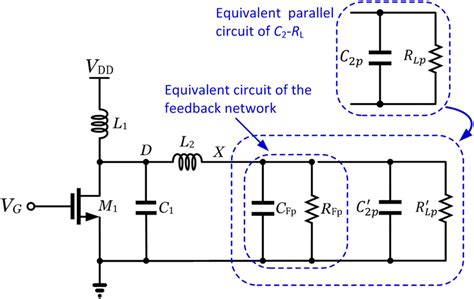 Equivalent Parallel Rc Circuit Of The Feedback Network And C 2 − R L Download Scientific
