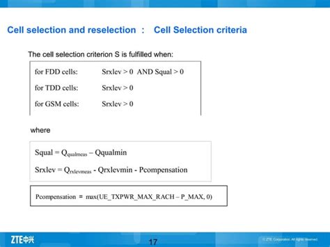 Training Material Umts Cell Selection And Reselection Ppt Computer Networking Computing