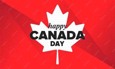 Premium Vector Canada Day Canadian Flag Maple Leaf Happy National
