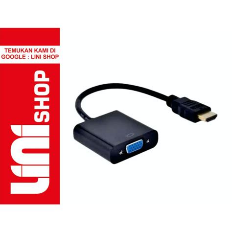 Jual Converter Hdmi To Vga Untuk Monitor Dan Proyektor Shopee Indonesia