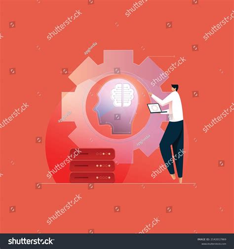 Machine Learning Autonomous Futuristic Technology Data Stock Vector Royalty Free 2142017969