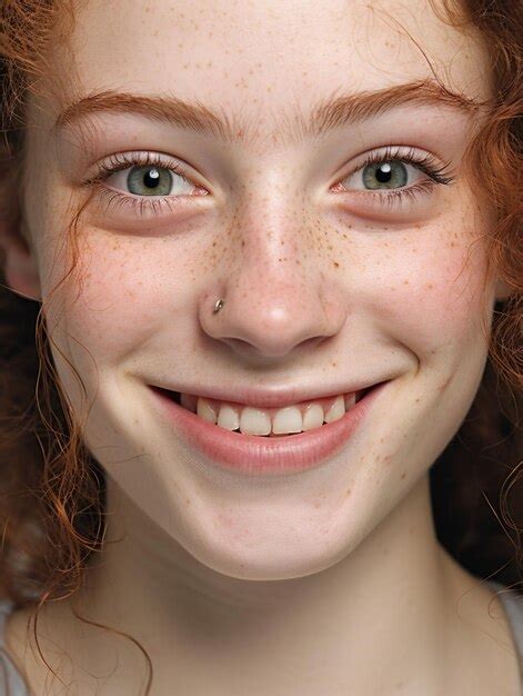 Premium Photo Girl Face With Detailed Skin Texture