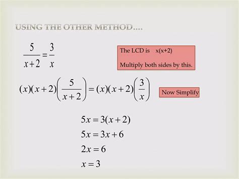 Solving Rational Equations Pptx Physics Science