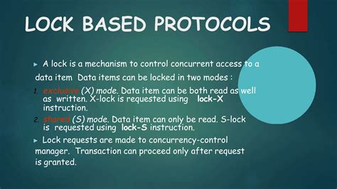 Db Unit 4 Dbms Protocols In Transaction Ppt