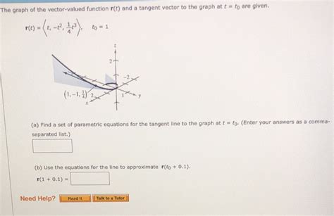 solved the graph of the vector valued function r t and a