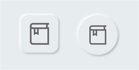 Book Line Icon In Neomorphic Design Style Education Signs Vector Illustration 40978254 Vector