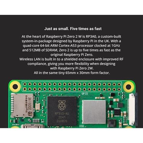 Raspberry Pi Zero 2w Development Board Supports Bluetooth And Wifi