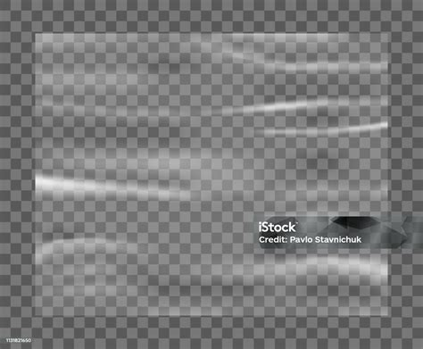 현실적인 뻗어 흰색 플라스틱 워프 폴 리 에틸렌 플라스틱 질감입니다 투명 셀로판 이랑 스톡 벡터 질감에 대한 스톡 벡터 아트 및 기타 이미지 Istock