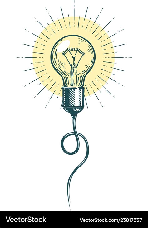 Light Bulb Idea Innovation Brainstorm Concept Vector Image