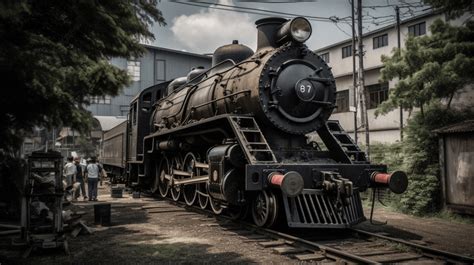 조도칸 증기기관의 역사적인 기차 미나카미쵸 정비중의 D51 증기기관차 고화질 사진 사진 기관차 배경 일러스트 및 사진 무료 다운로드 Pngtree