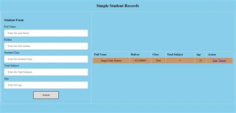 Student Management System In Javascript With Source Code Video