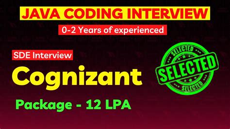 Cognizant Technical Interview Java Coding Interview Youtube