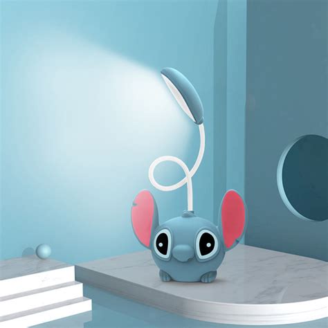 Disney Lilo And Stitch Led Desk Lamp With Pencil Sharpener Foldable Light Cute Desk Lamp Usb