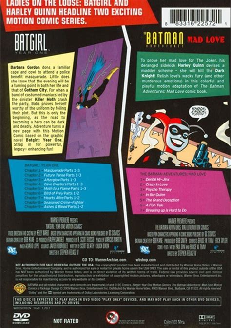 Batgirl Year One Batman Adventures Mad Love Double Feature Dvd