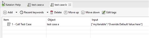 Call Test Case And Variable Katalon Studio Katalon Community