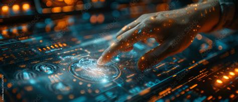 Engineer Checking And Touching On Auto Design Hologram In Lab Diagnostic Auto In Hud Style On