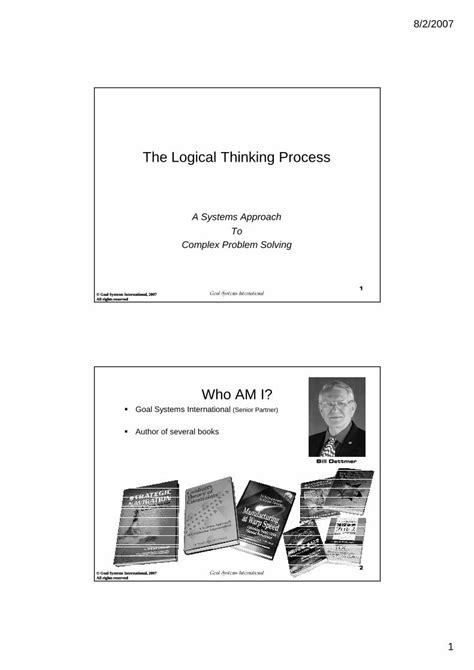 Pdf The Logical Thinking Process Dokumen Tips